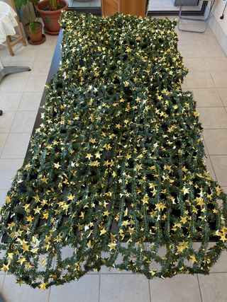 Tappeto di stelle 230x100 rami di abete per Natale