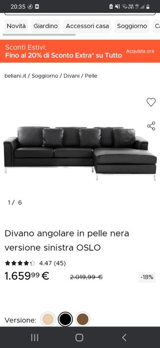divano nero