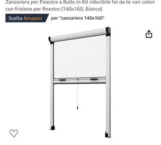 Zanzariera per finestra a rullo 140x160