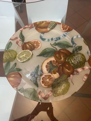 Grande vassoio plexiglas con decorazione