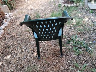 6 sedie verdi da giardino