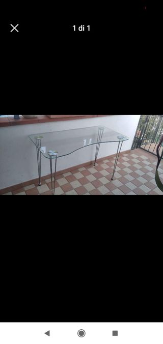 Scrivania in cristallo