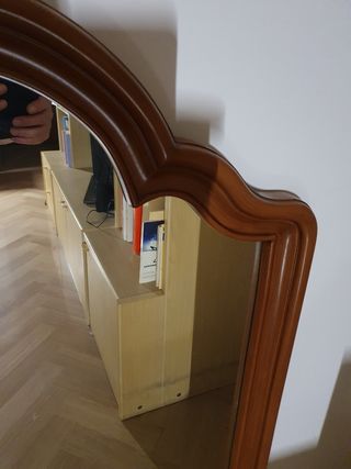 specchio cornice noce