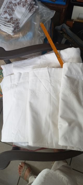 bellissimo lenzuolo matrimoniale ricamato