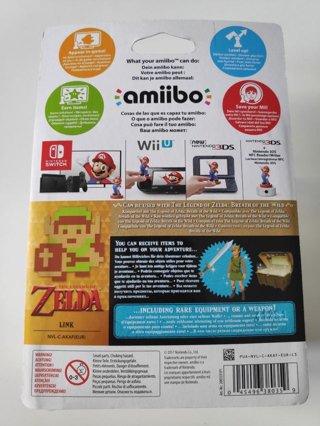 Figura Amiibo Link 8 Bit Legend Of Zelda Nintendo De Segunda Mano Por