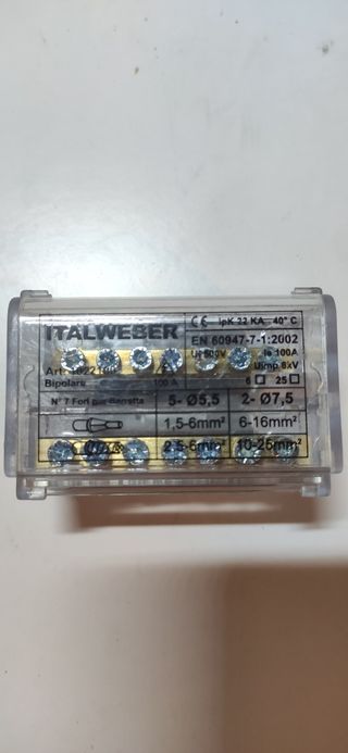italweber partitore 2 poli art.1022100 nuovo