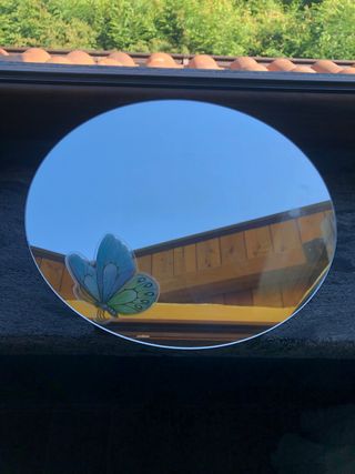 Specchio rotondo porta oggetti