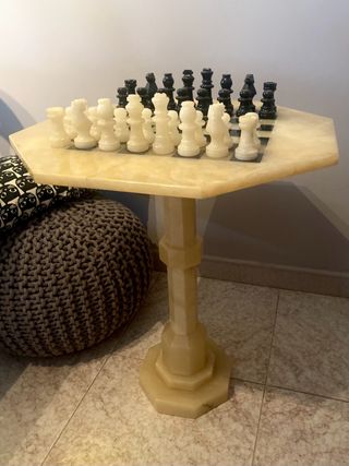 Tavolo Scacchiera Puro Marmo