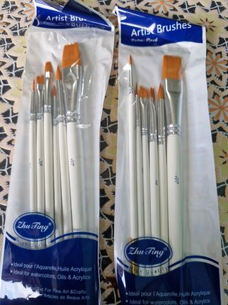 Set 12 pennelli per acrilico olio