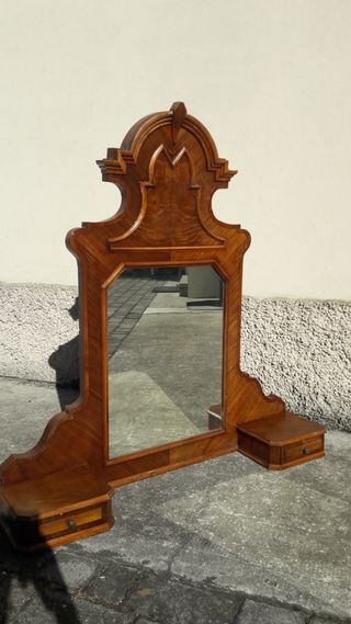 specchiera da appoggio in intarsio