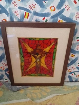 Quadro(mosaico) che ritrae crocifisso