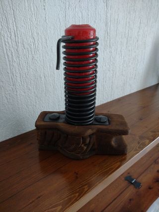 Porta candela e candela artigianale