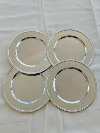 Set 4 Sottopiatti Ovali Argento