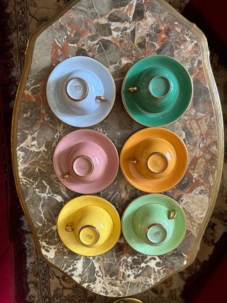 Set 6 tazze da tè Giachetti - colori pastello