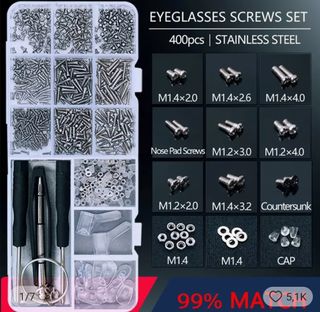 Kit 400 pezzi ripara occhiali montature