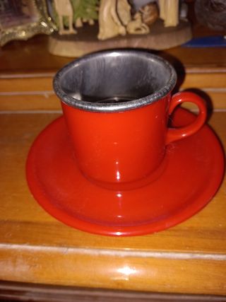 Tazzine rosse termiche vintage