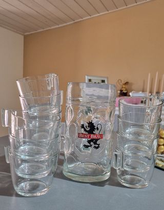 Set 12 tazze ikea+ boccale birra 1litro