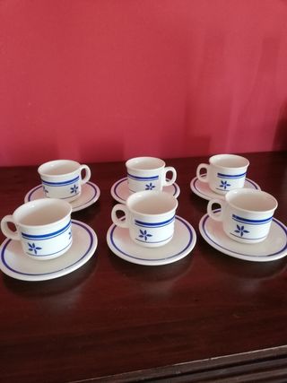 Servizio caffè decoro blu