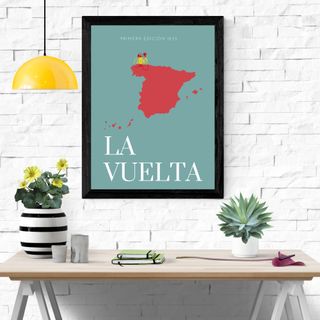 30x40 Poster Ciclismo con Cornice ITA ESP FRA