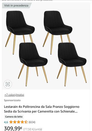 set poltroncine nere