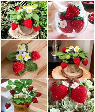 Fragole fatte all’uncinetto 🍓