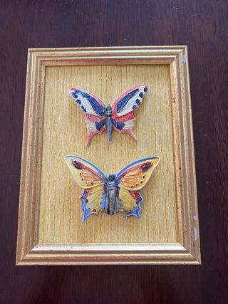 Quadro con farfalle in ceramica
