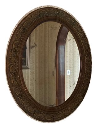 specchio in legno, modernariato