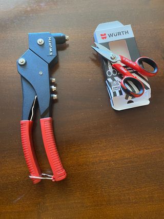 rivettatrice e forbici wurth