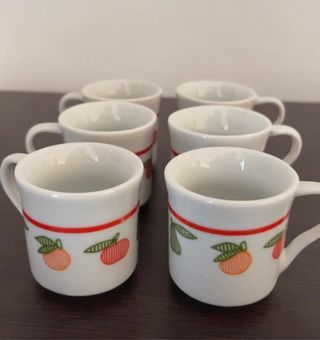 6 tazzine per il caffè - fantasia frutta