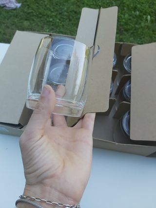 12 bicchieri vetro zafferano