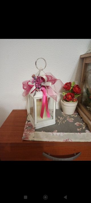 Lanterna con gancio e candela