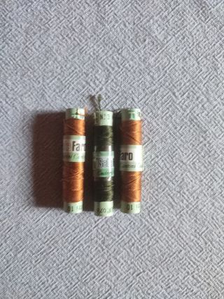 3 rotoli di filo " seta farò"