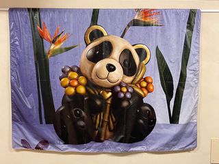 Telo di allestimento Thun 155x210 Panda con fiori