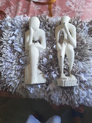 Statuette legno 2 pezzi