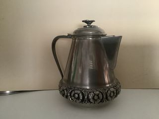 caraffa ornamentale peltro lucido