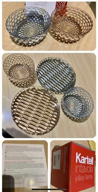 Set 2 ciotole e 2 piatti Kartell