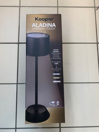 lampada touch nera