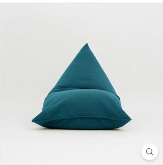 poltrona sacco colore blu ciano in polipropilene