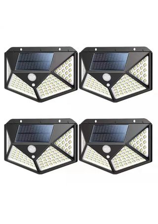 4x faretto solare fotovoltaico 100 led