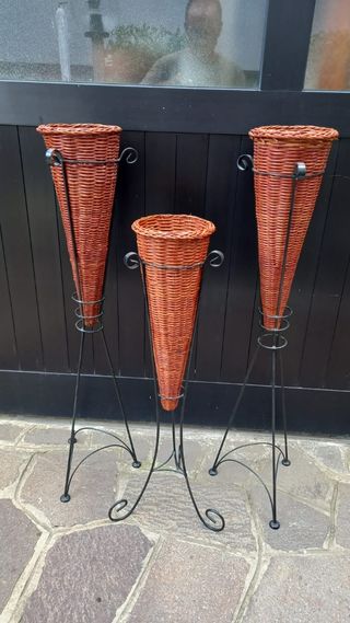 3 porta fiori vintage