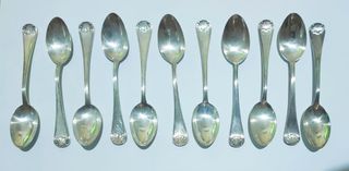 Set vintage 11 cucchiaini tè/caffè Arg.