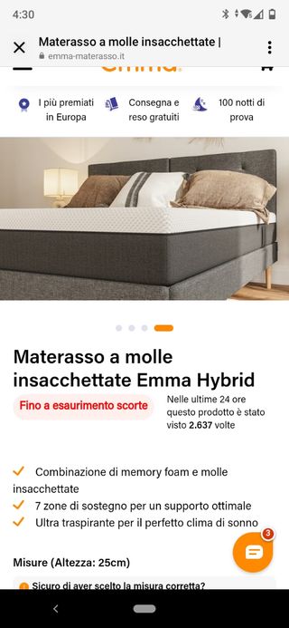 Materasso Emma Hybrid