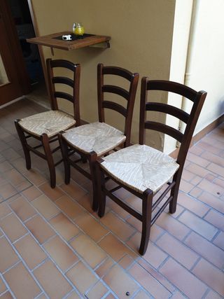 3 sedie tipo campagnola per inutilizzo