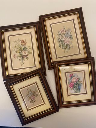 Set 4 quadri soggetto floreale