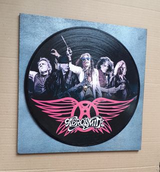 Quadro vinile 33 giri omaggio agli Aerosmith