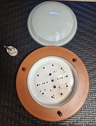 LAMPADARIO LEGNO e VETRO