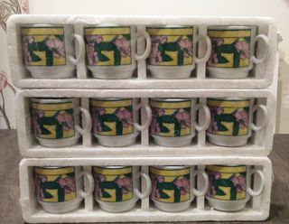 12 TAZZINE da CAFFE in porcellana (FLOREALI)