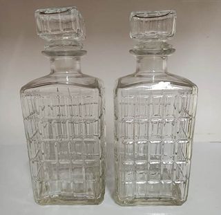 2x decanter e 8x bicchieri di vetro