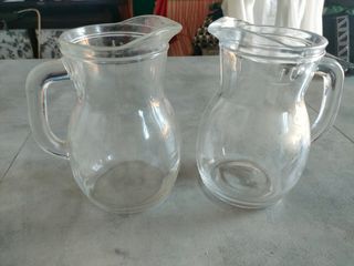 2 Caraffe Brocche Tavola Vetro Cucina 1 Litro
