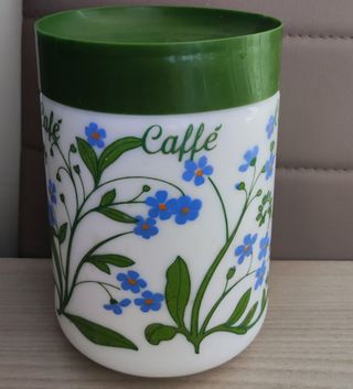 Arcopal vintage Veronica fiori barattolo caffè